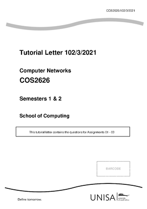 [Solved] five types of packet switching - Computer Networks I (COS 2626 ...