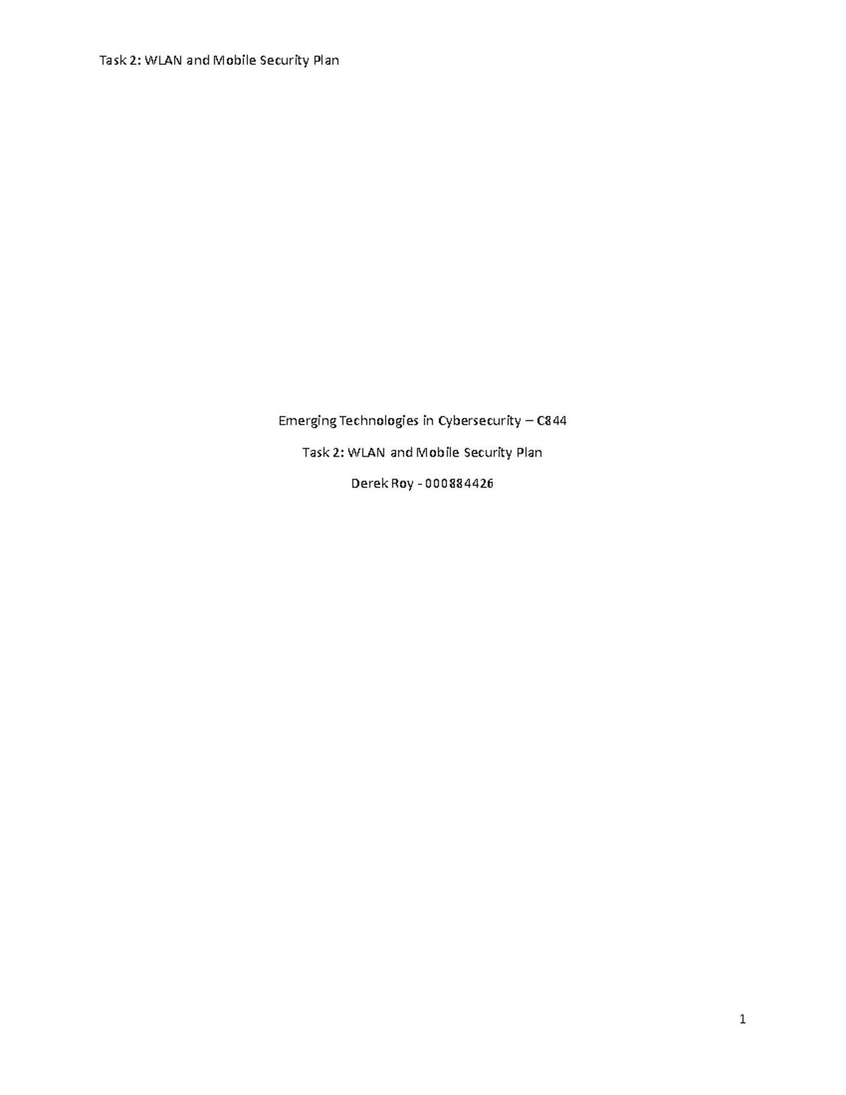 C844 Task 1 - Network Security Anomalies and Solutions Analysis - Studocu