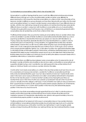 [Solved] explain and analyse three ways conservative thinkers view ...