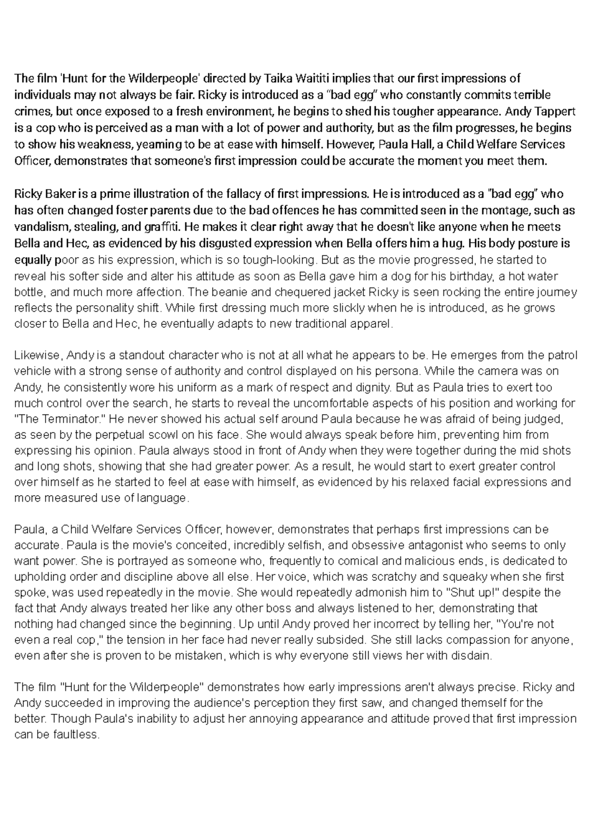 Analysis of Characters & Themes in 'Hunt for the Wilderpeople' Film ...