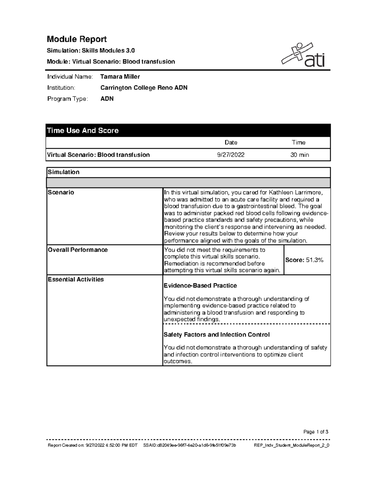 Miller Assignment 7 - Module Report Simulation: Skills Modules 3 ...