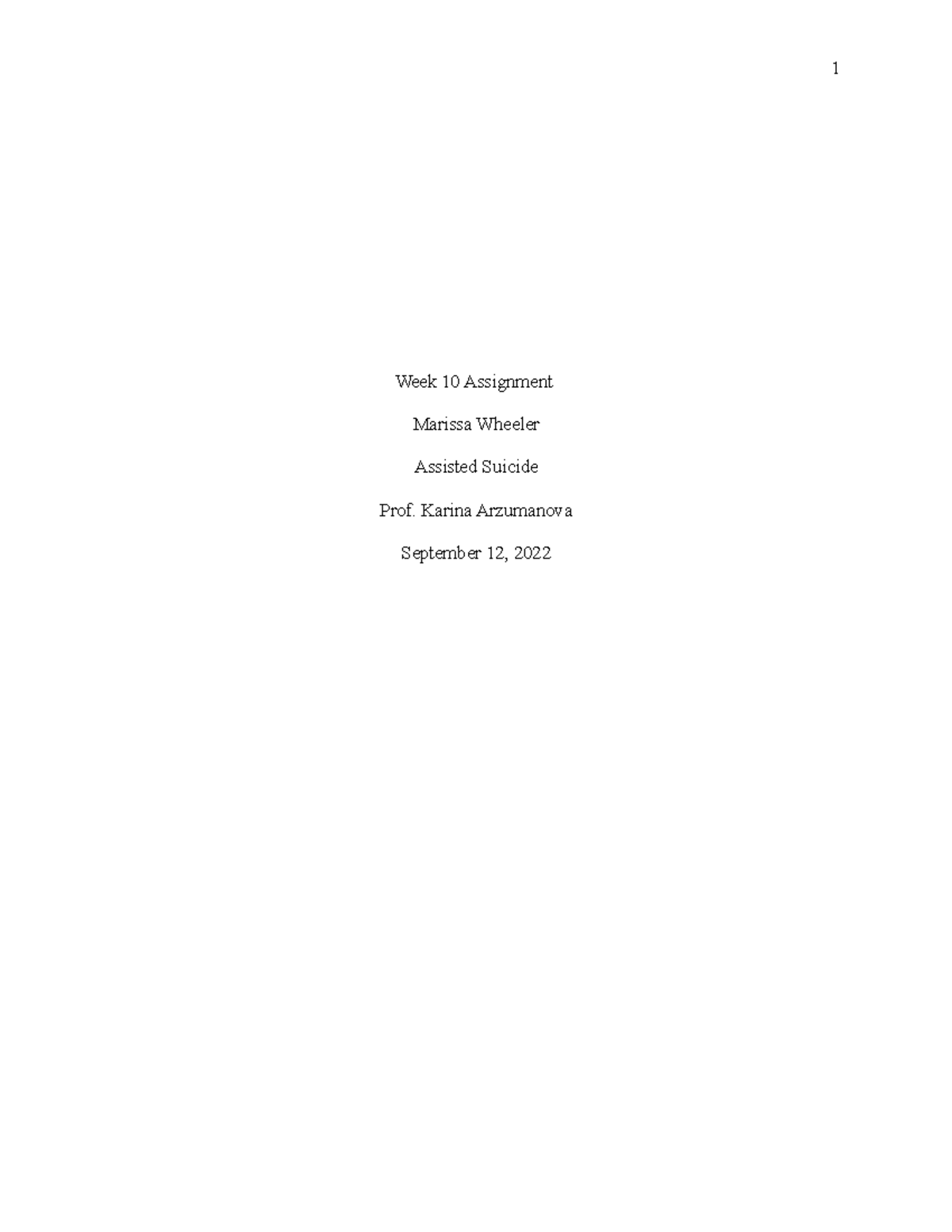 Week 10 Assignment Gov - Week 10 Assignment Marissa Wheeler Assisted ...