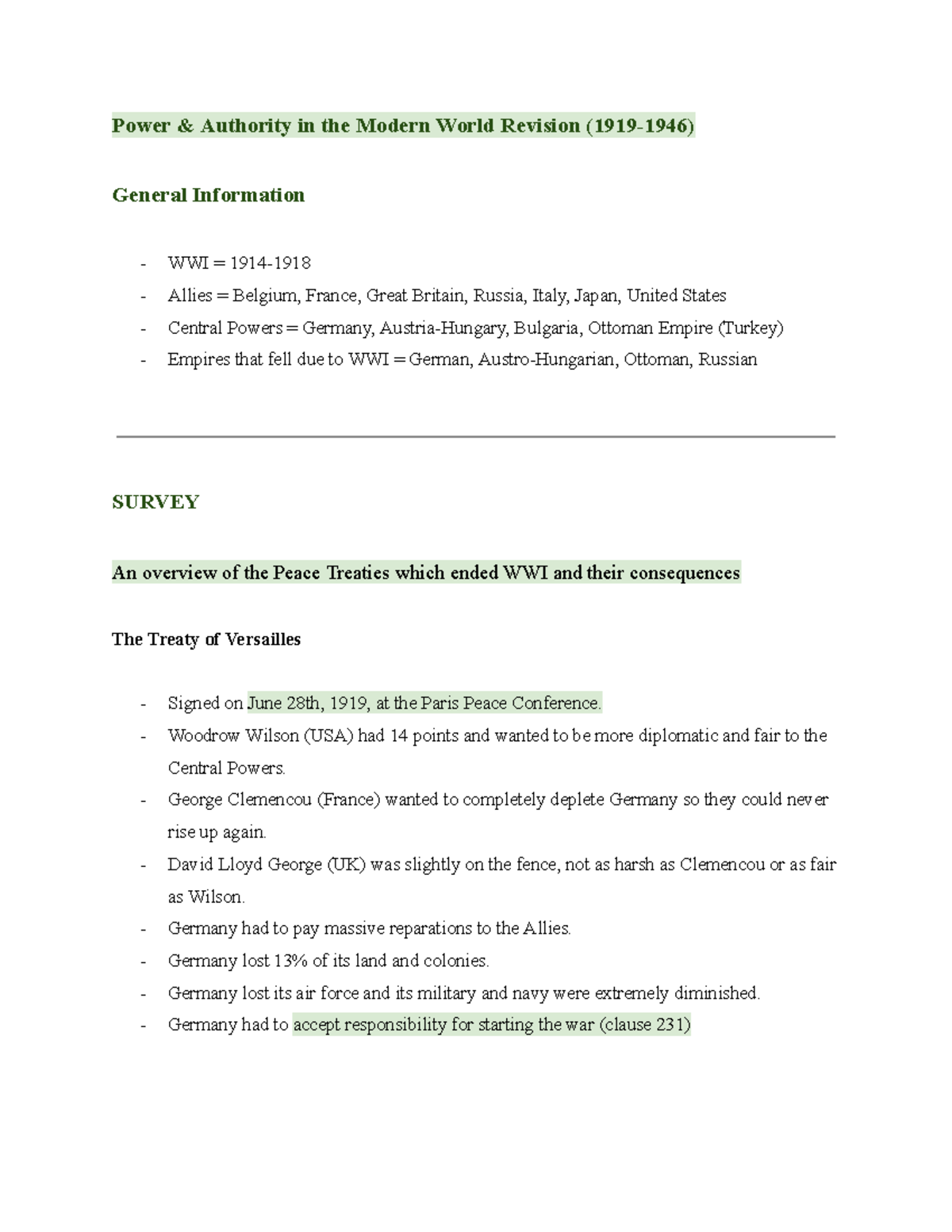 Power & Authority Revision - Power & Authority in the Modern World ...