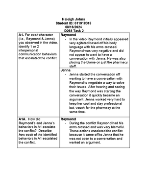 D223(V2) Task 2 - Haleigh Johns - D223 – UKM2 – Performance Assessment ...