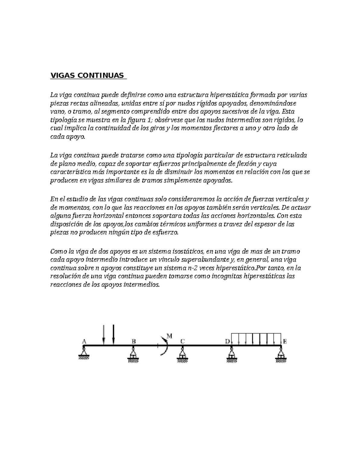 Vigas Continuas: Conceptos y Métodos de Análisis en Estructuras - Studocu