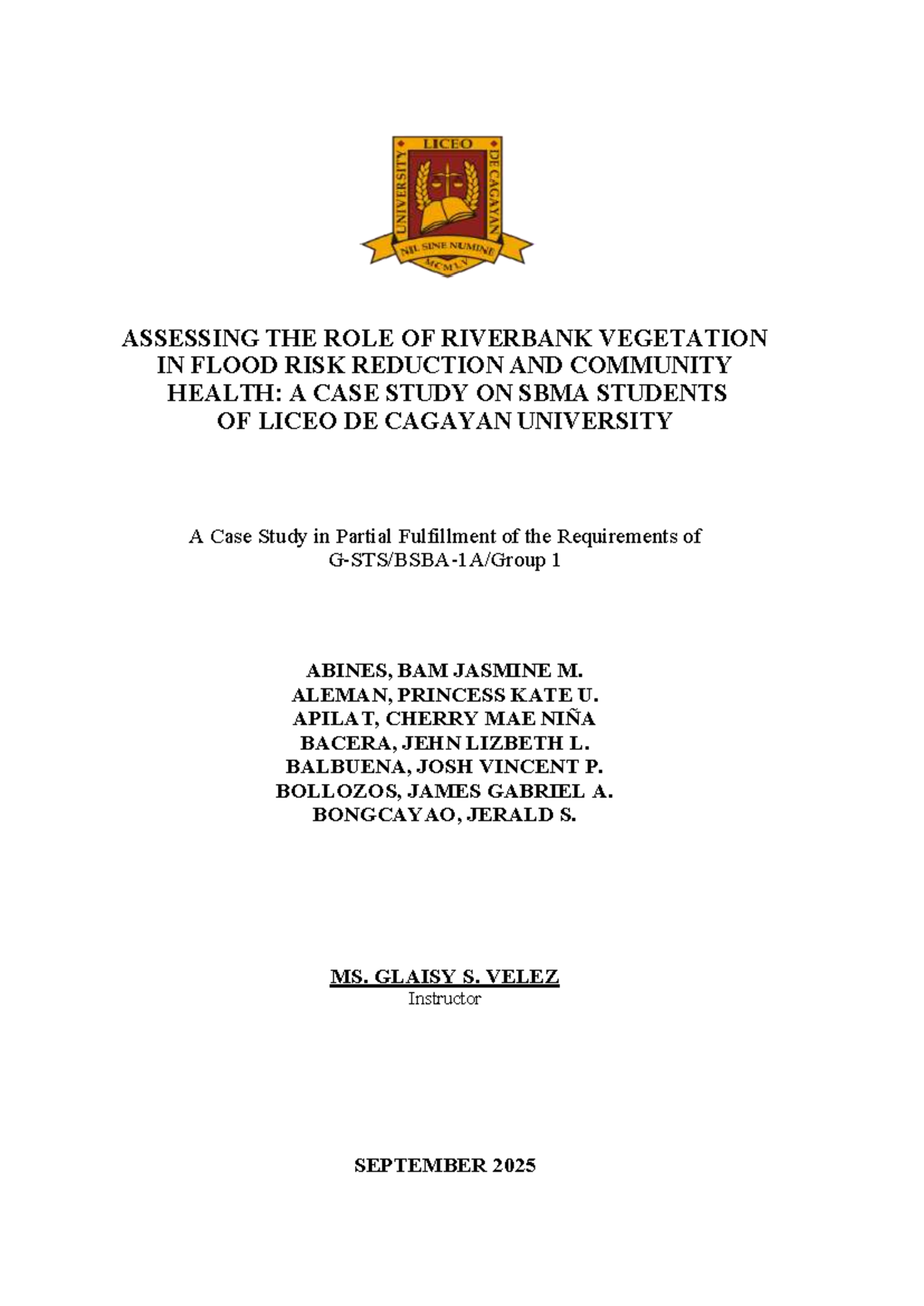 STS G1-CASE STUDY: Riverbank Vegetation's Impact on Flood Risk & Health ...