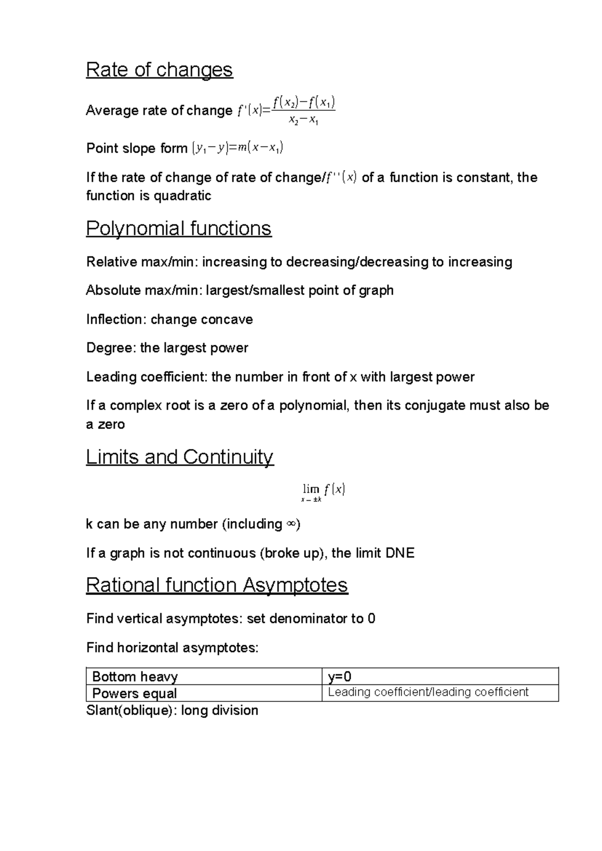 AP Precalculus: Comprehensive Study Guide on Functions and Graphs - Studocu