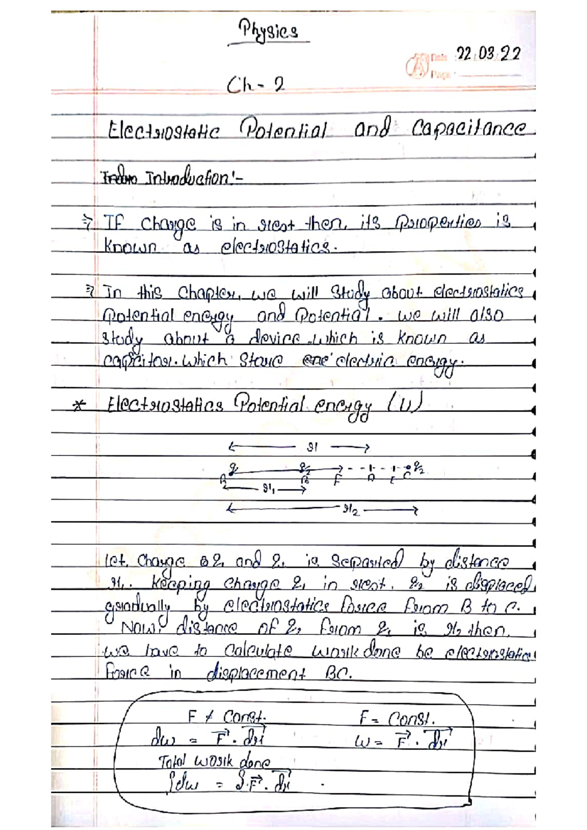 Electrostatics and Capacitance Notes - PHYS 101 - Studocu