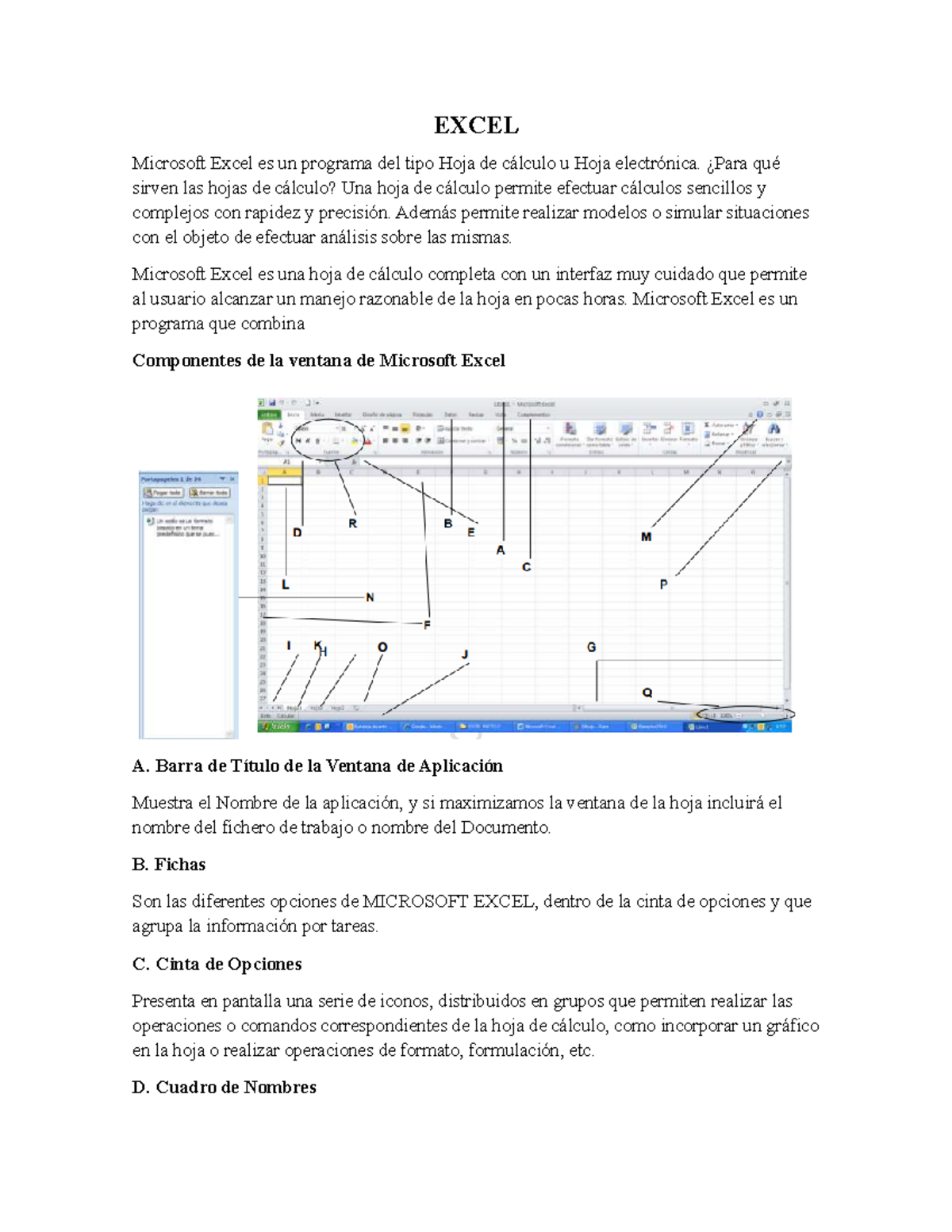Guía Completa de Microsoft Excel: Interfaz y Funciones Esenciales - Studocu