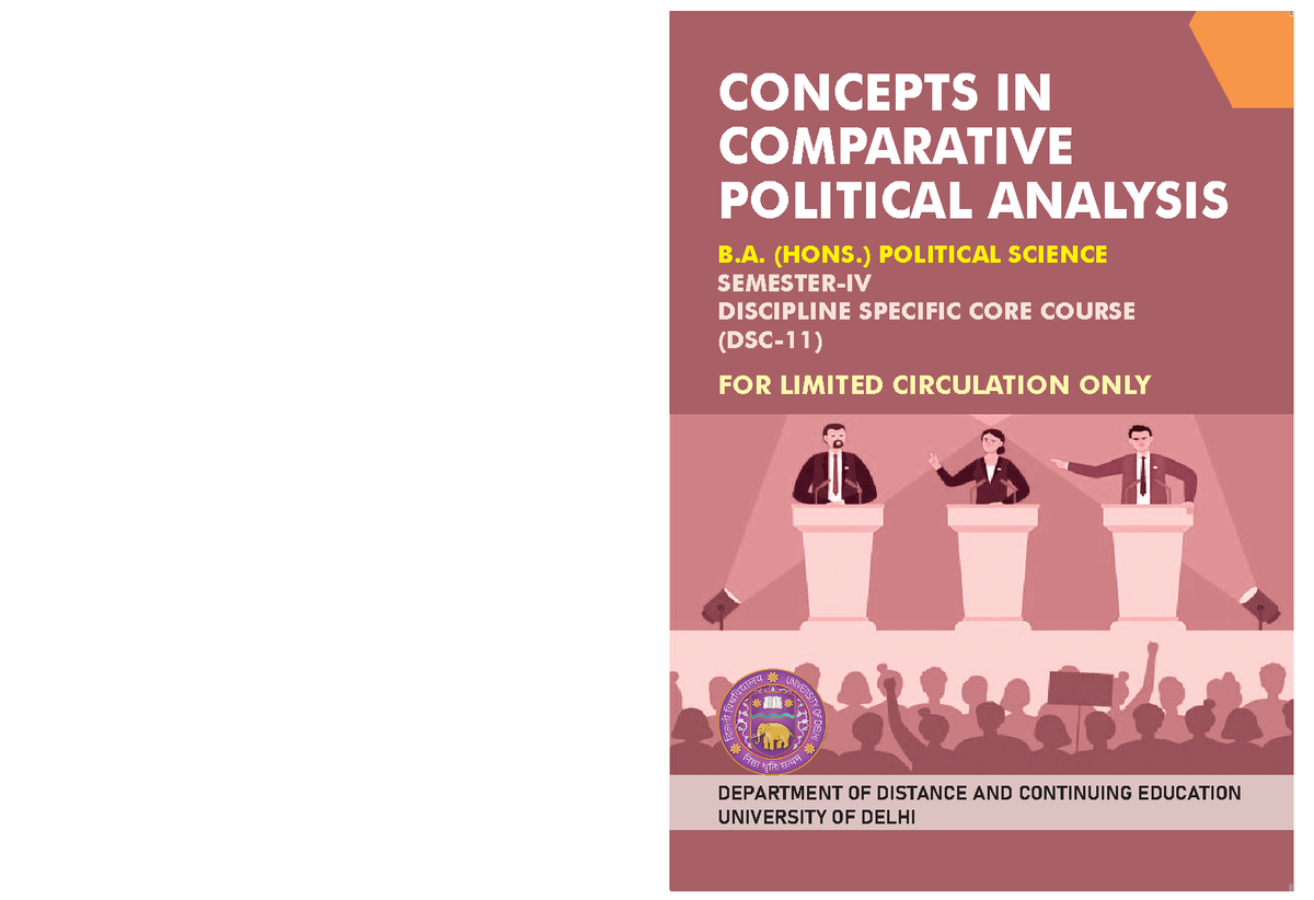 CCPA - Key Concepts in Comparative Political Analysis Study Material ...