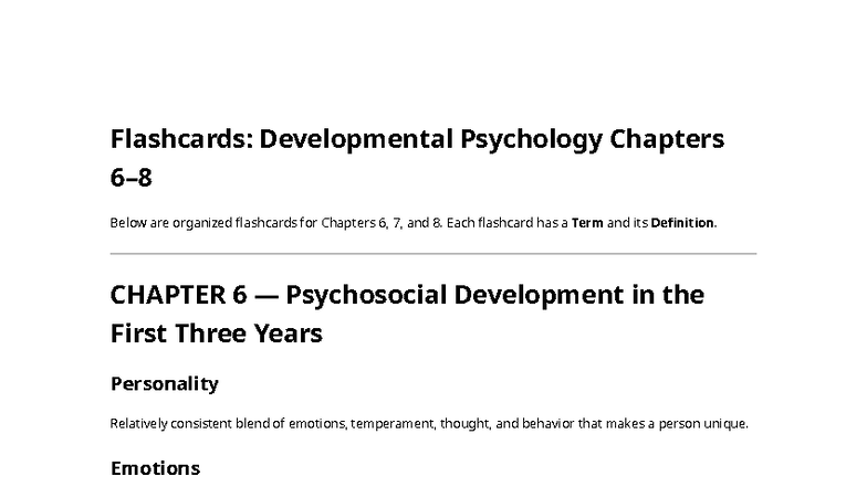 Devpsych Flashcards Ch6 8 - Flashcards: Developmental Psychology ...