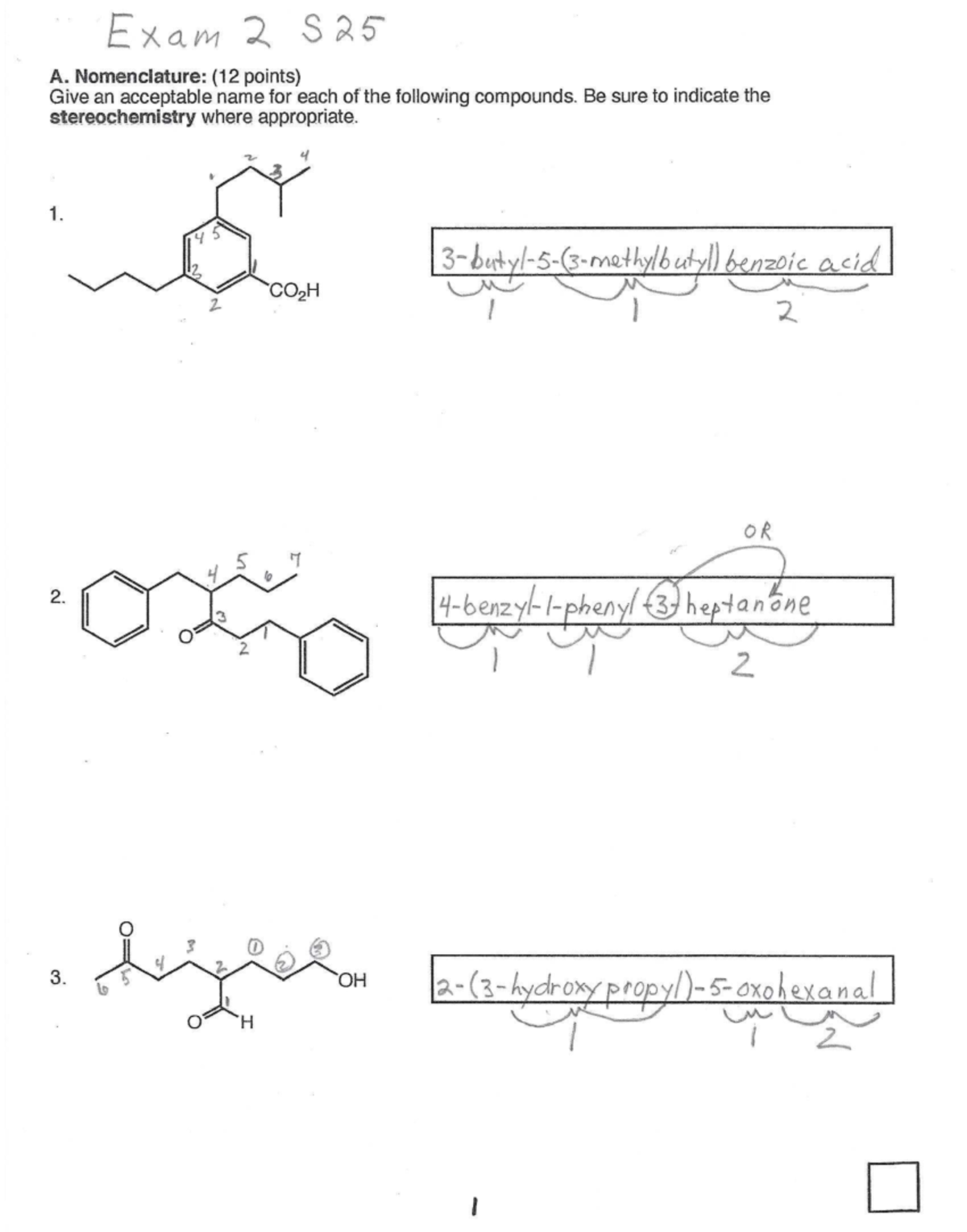 Ochem 2 - Exam 2 Key: Nomenclature, Reactivity, and Mechanisms - Studocu