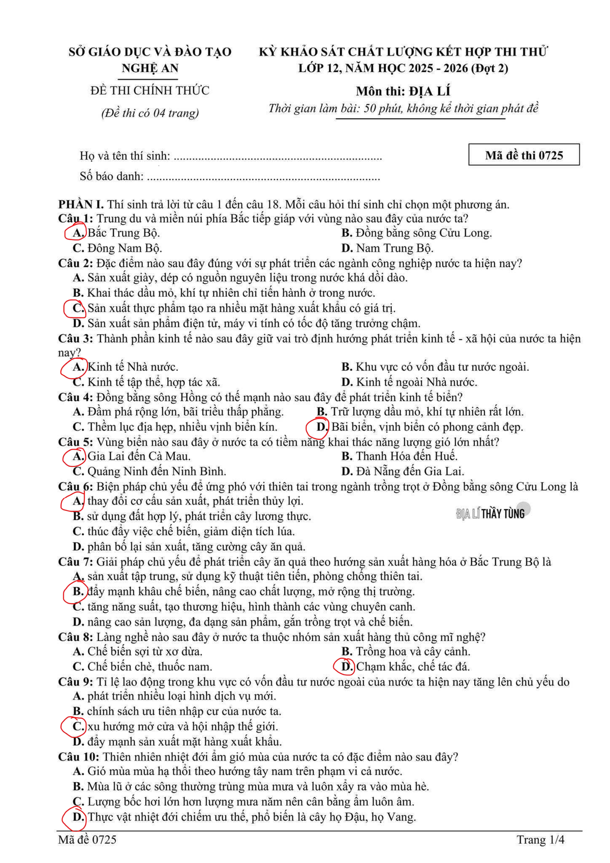 SO GIAO DUC VA PAO TAO KY KHAO SAT CHAT LUONG KET HQOP THI THU NGHE AN ...