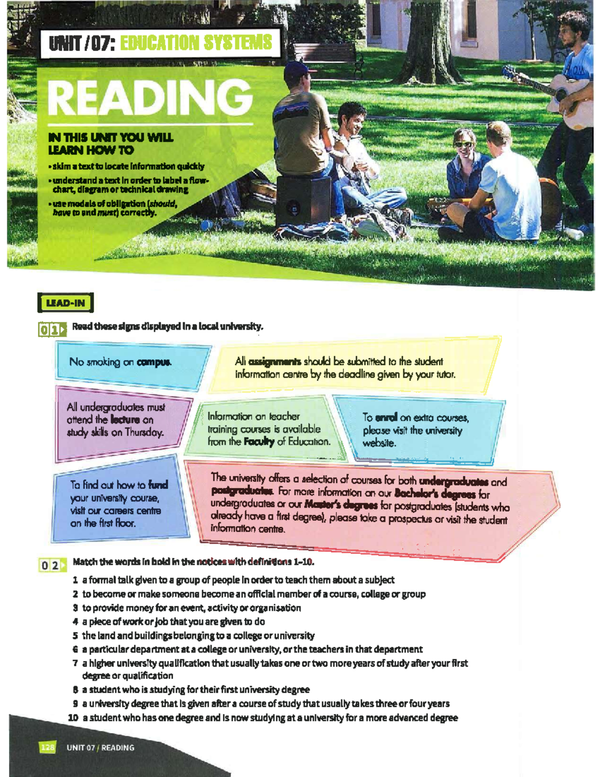 Unit 07 - Reading Skills for IELTS Preparation - Studocu