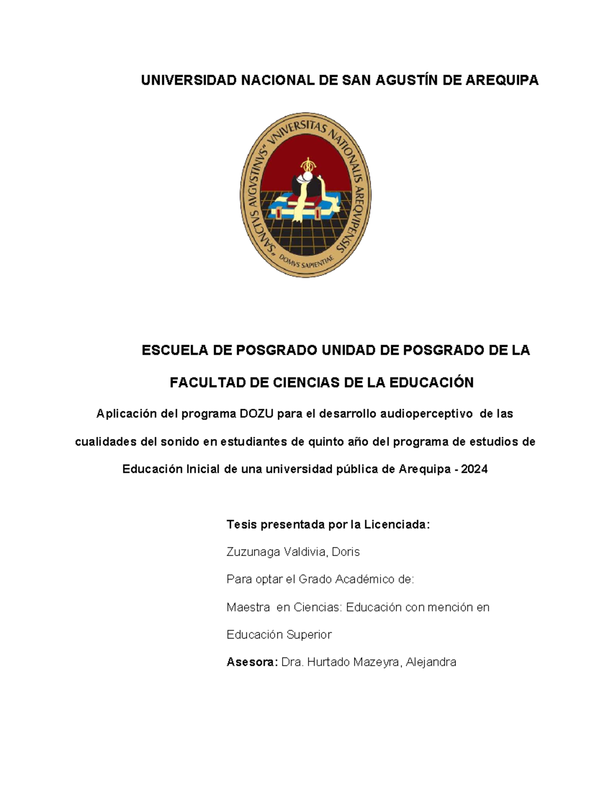 Aplicación del Programa DOZU para el Desarrollo Audioperceptivo en ...