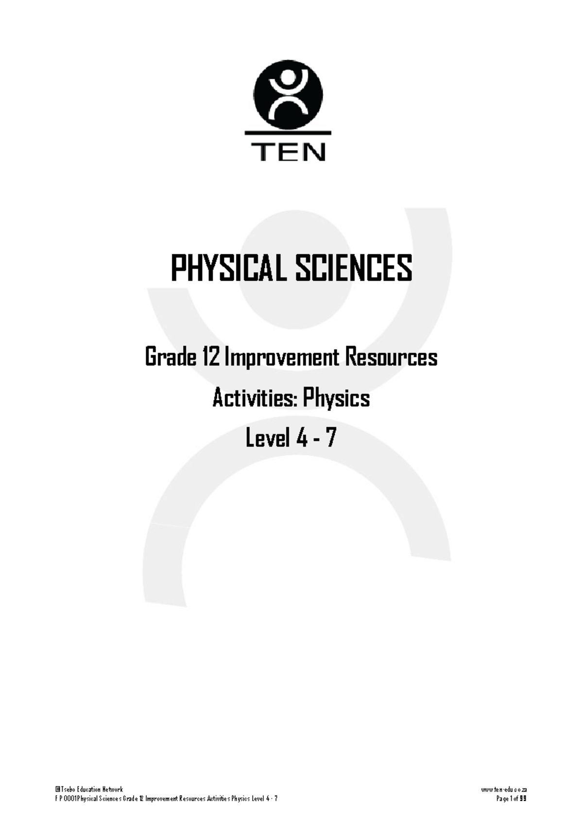 Physics Level 4 - 7 Activities Guide for Grade 12 Students - Studocu
