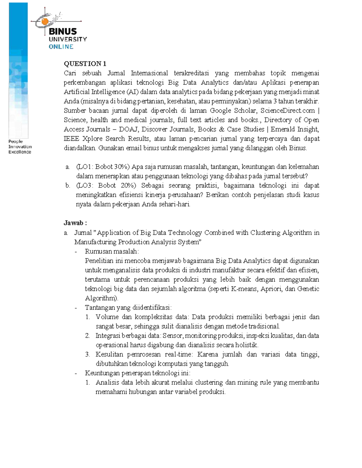 TP2: Jurnal Internasional Big Data Analytics dan AI dalam Manufaktur ...