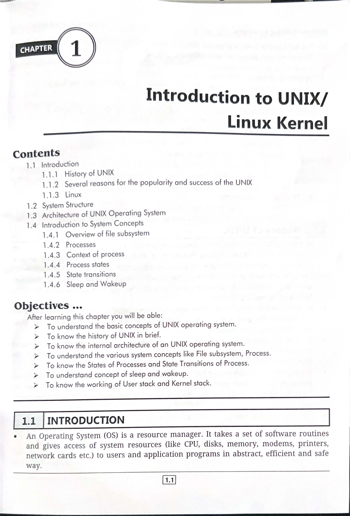 AOS 101: Chapter 1 - Introduction to Linux Kernel and UNIX Concepts - Studocu