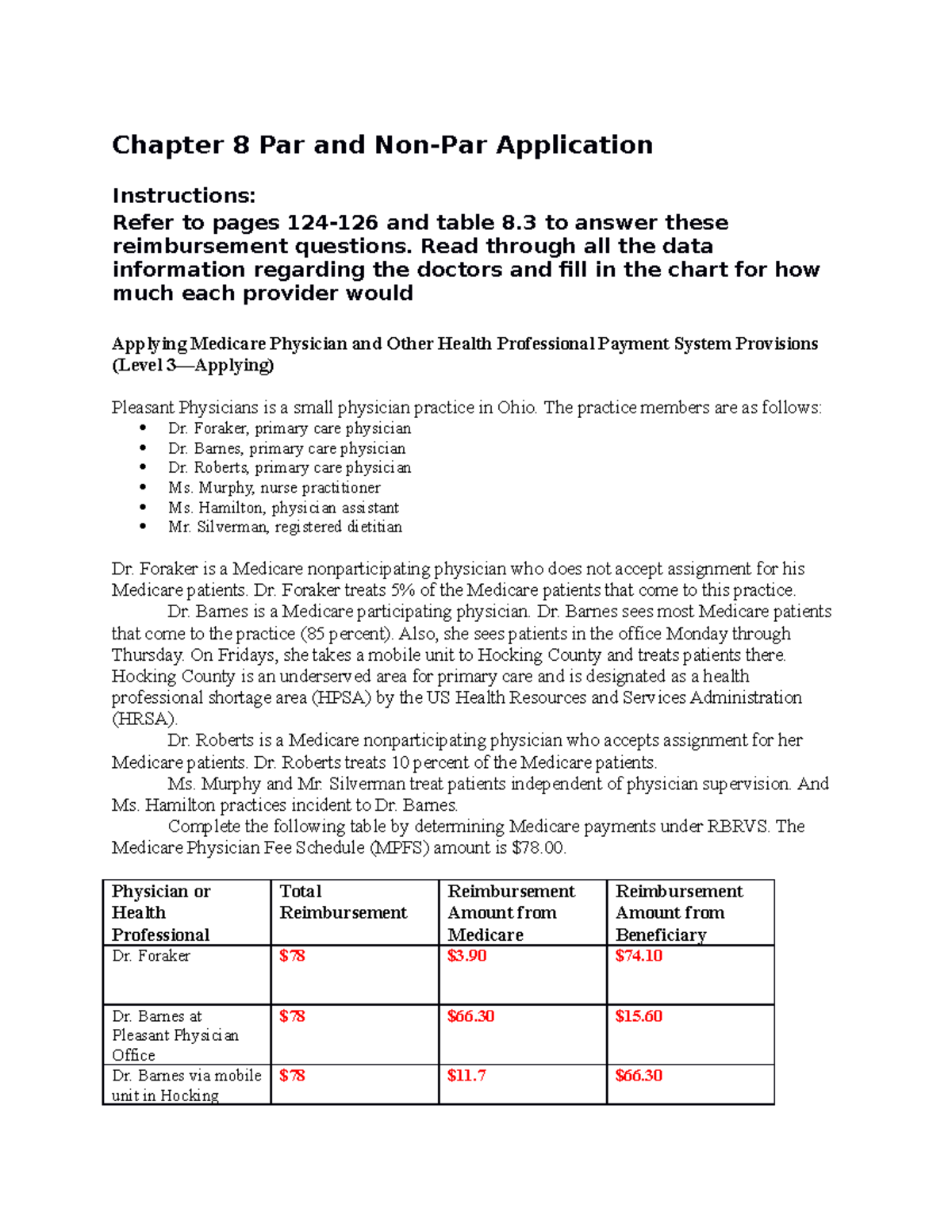 HIM202L Chapter 8: Par and Non-Par Application Review - Studocu