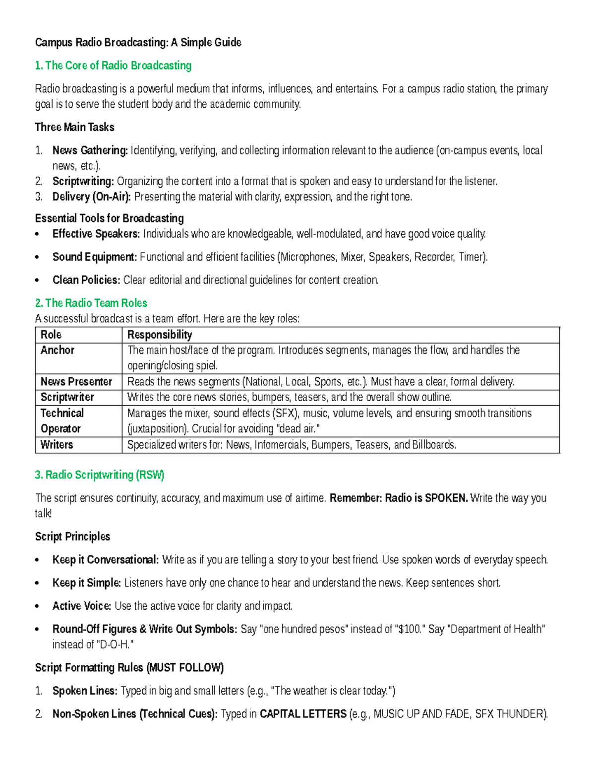 Campus Radio Broadcasting: A Student Guide (CRB 101) - Studocu