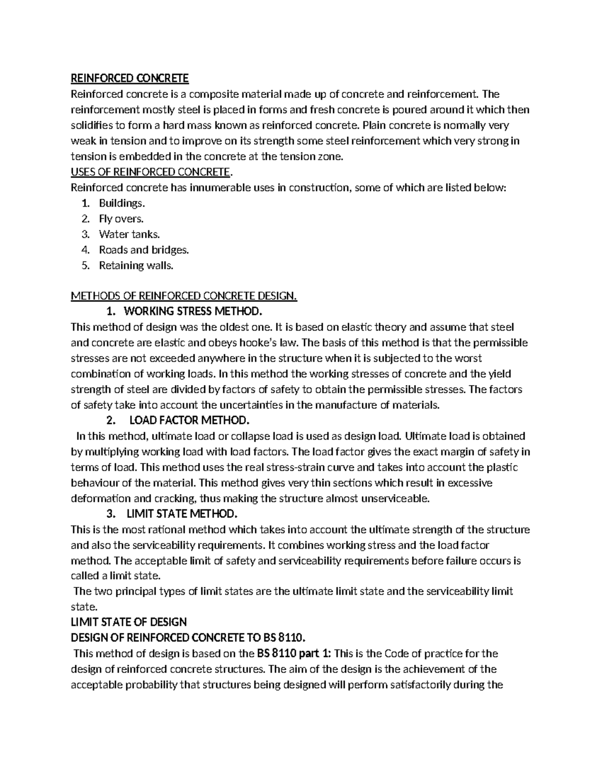 Introduction to Design of Reinforced Concrete (CIV 101) - Studocu