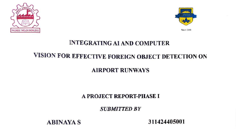 AI & Computer Vision for Foreign Object Detection - Project ...