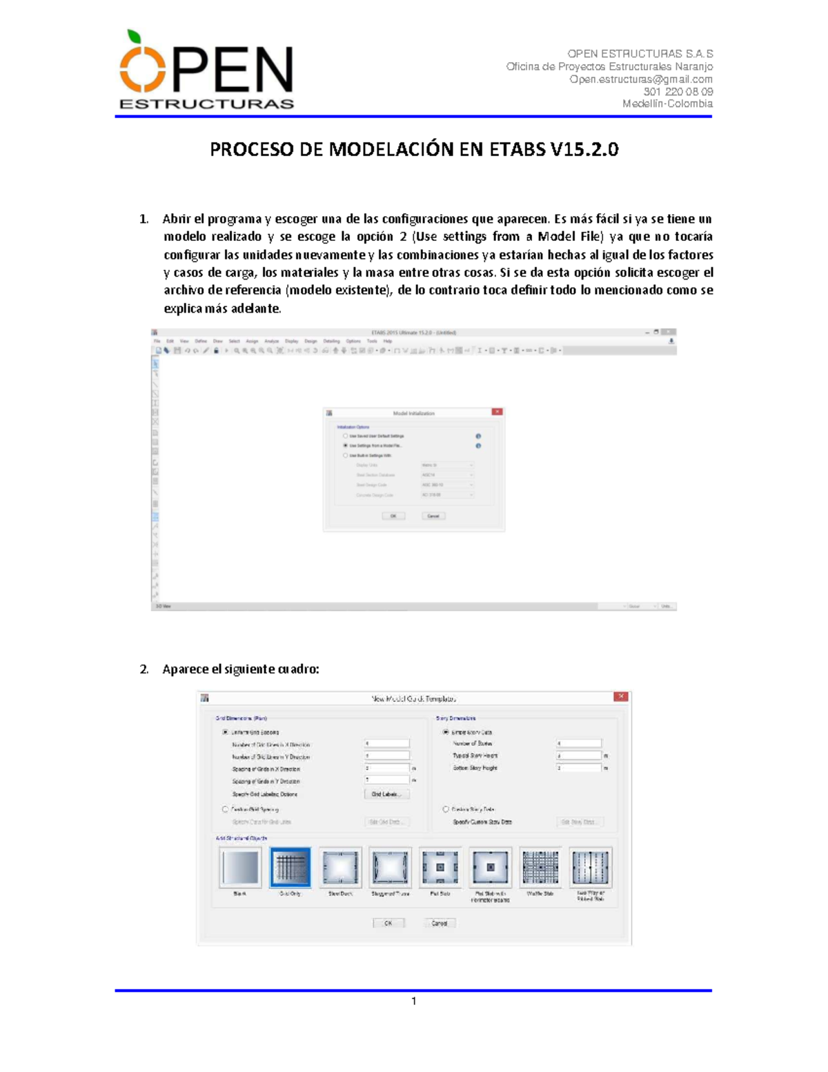 Proceso de Modelación en ETABS V15.2.0 - Guía Completa - Studocu