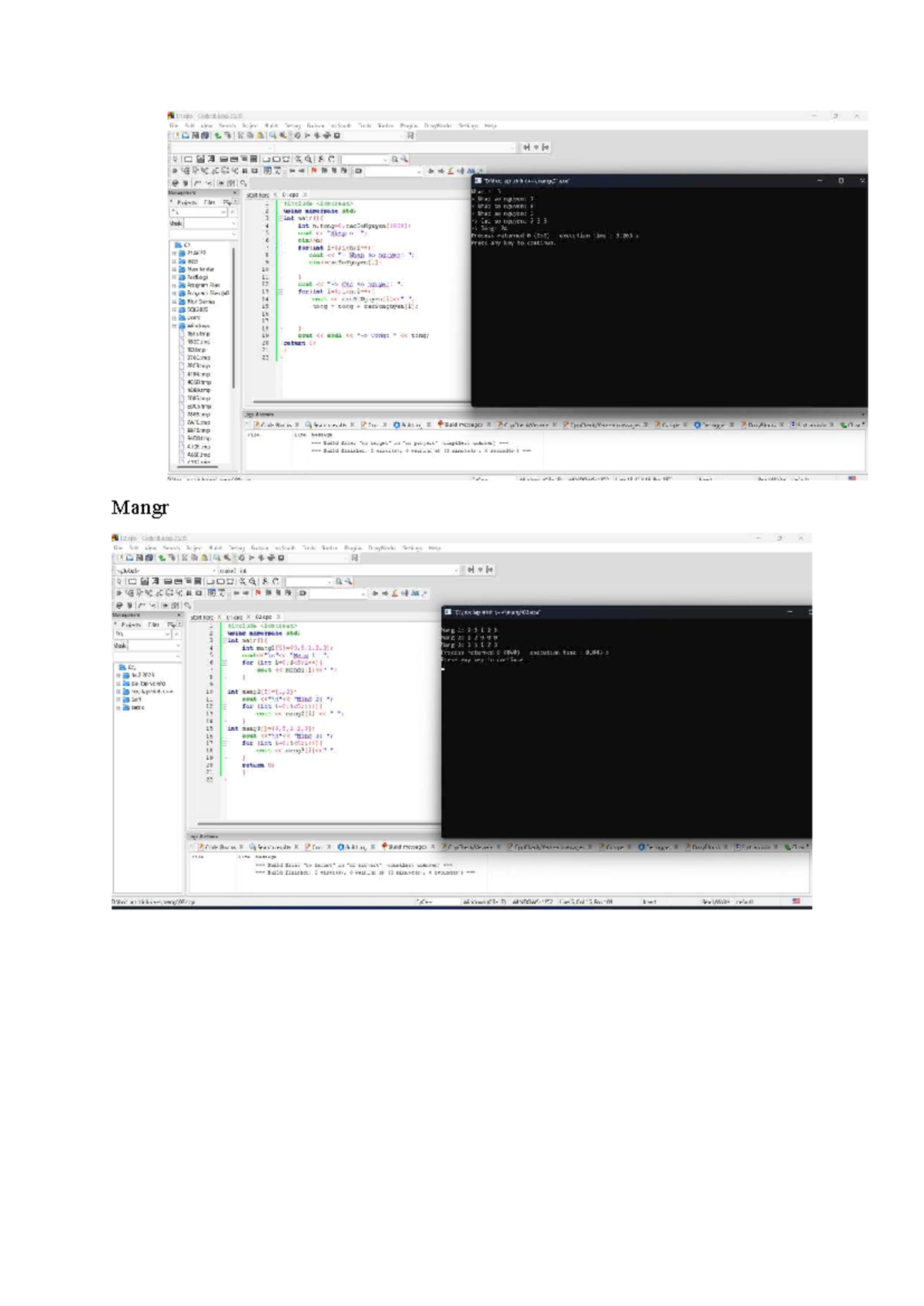 Mangr - C++ Programming Assignment 01.cpp Code::Blocks - Studocu