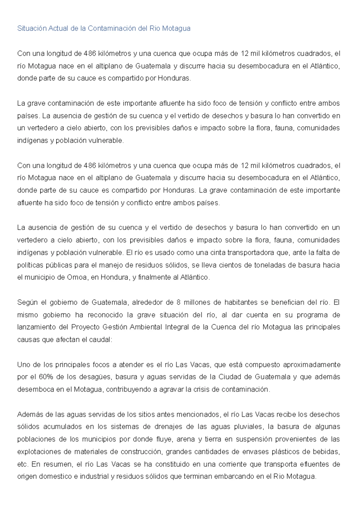 Análisis de Coyuntura sobre CBA y CA en Guatemala 2024 - 2401 - Studocu