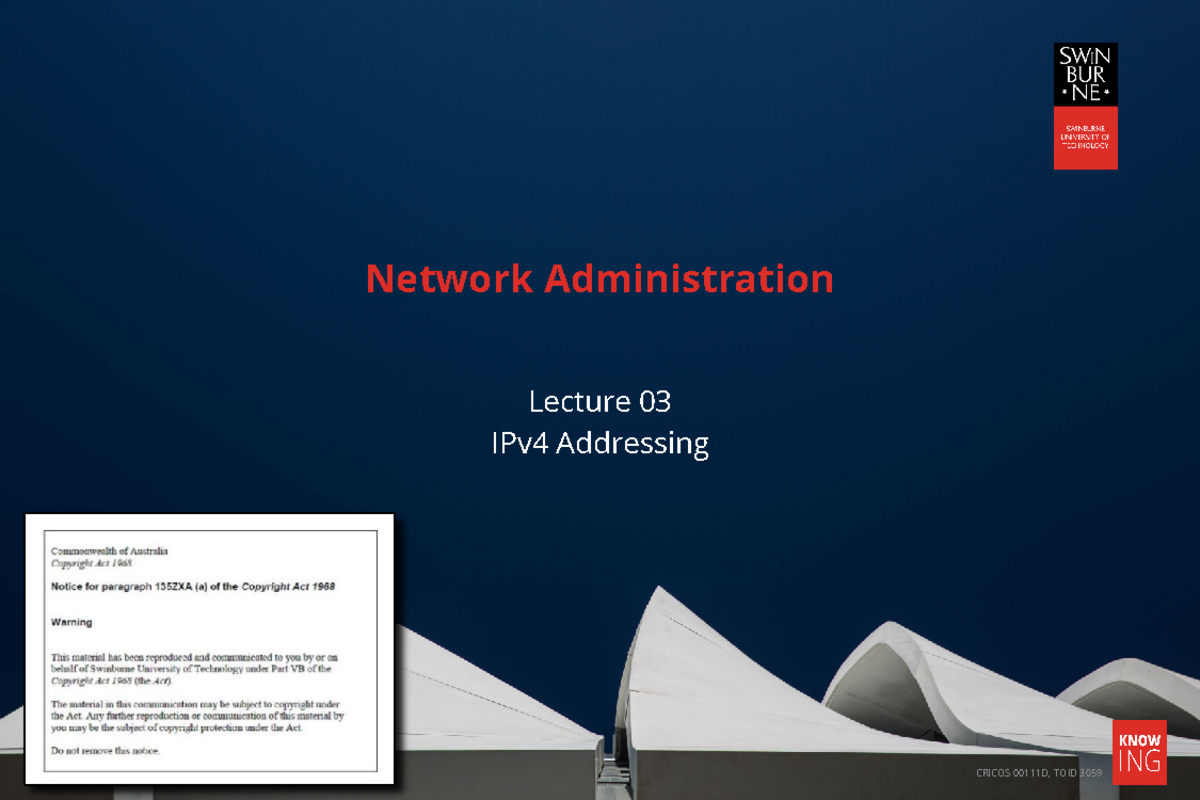 NA Lec03: IPv4 Addressing Concepts and Subnetting Techniques - Studocu