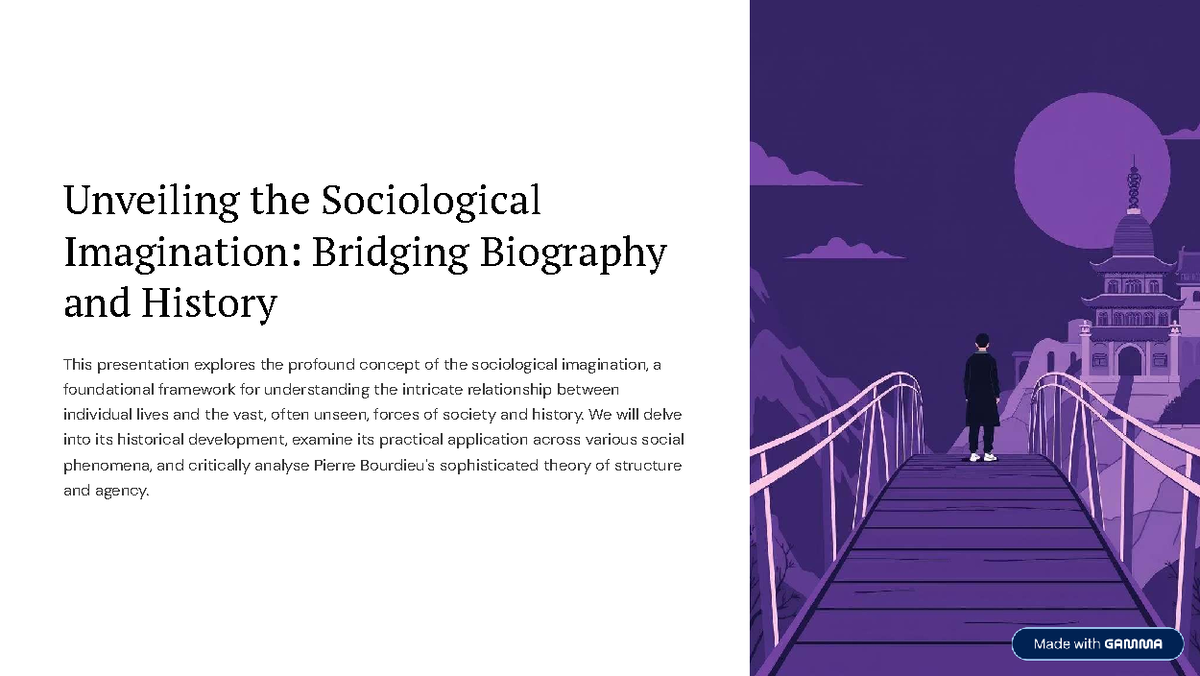 Sociological Imagination: Linking Biography & History Insights - Studocu