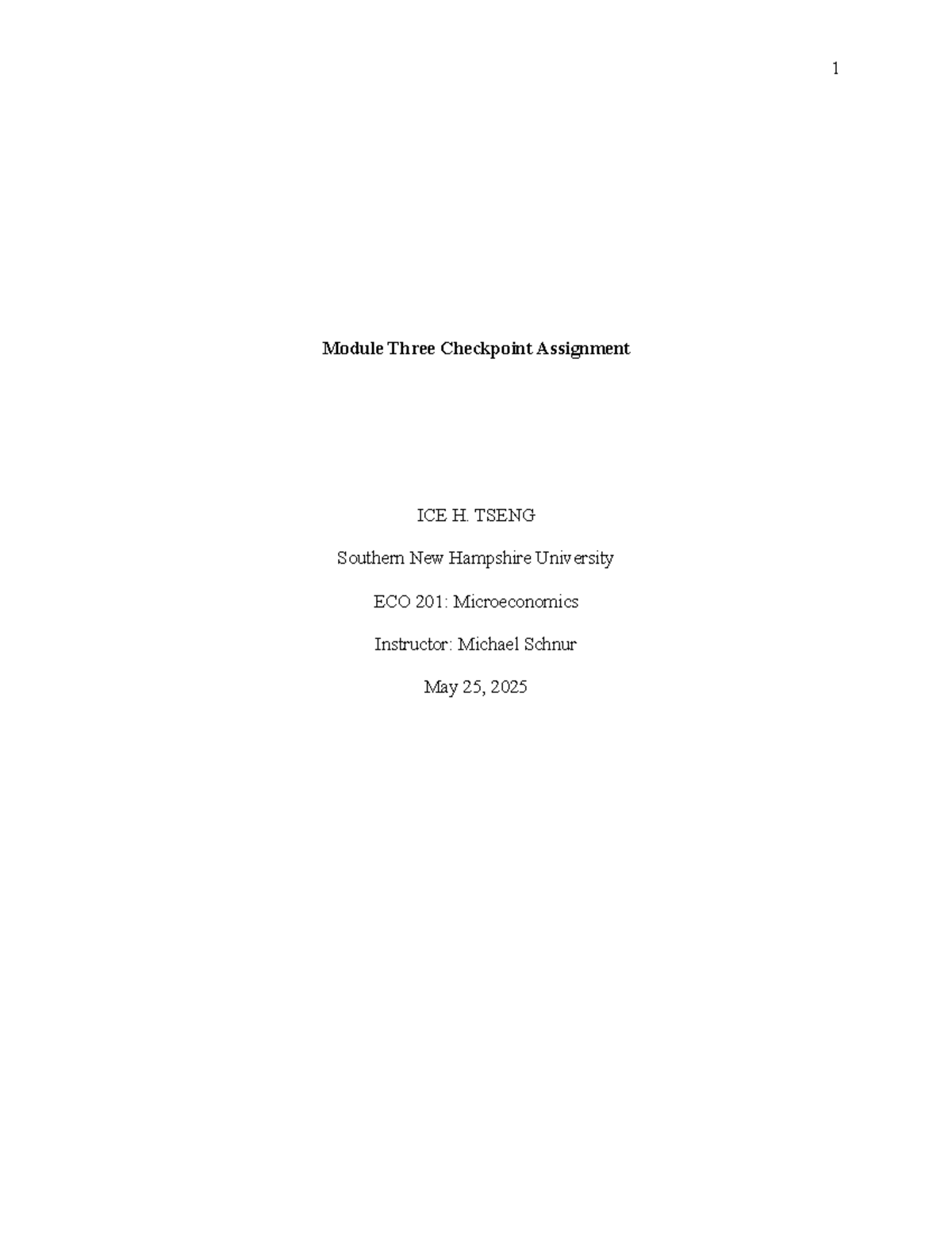 ECO 201: Module 3 Checkpoint Assignment on Uber's Supply & Demand ...
