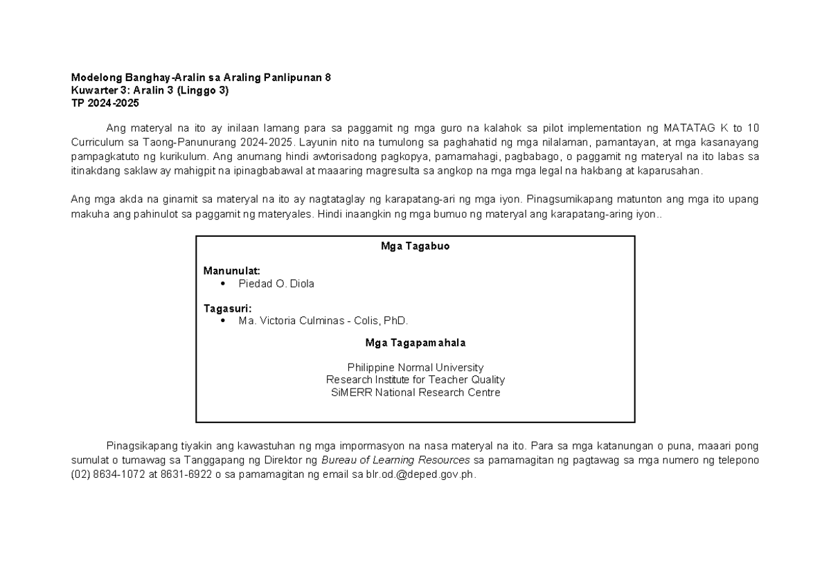 Q3 LE AP8 Araling Panlipunan Lesson 3: Totalitaryanismo at Demokrasya ...