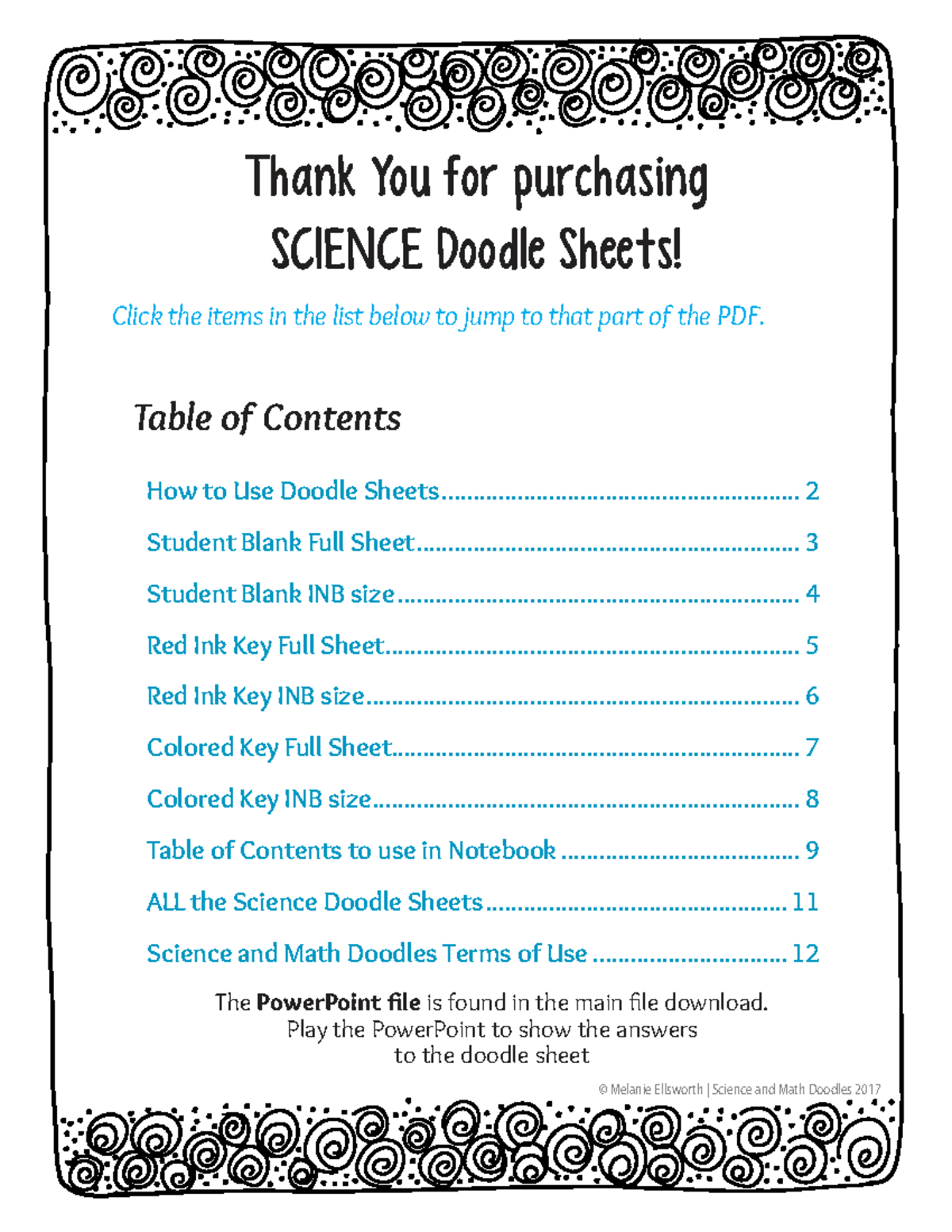 Science Doodle Sheets: Curriculum Example Guide for Students - Studocu