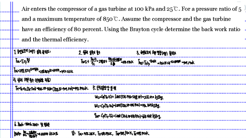 Brayton Cycle Analysis: Back Work Ratio & Thermal Efficiency (ME 101 ...