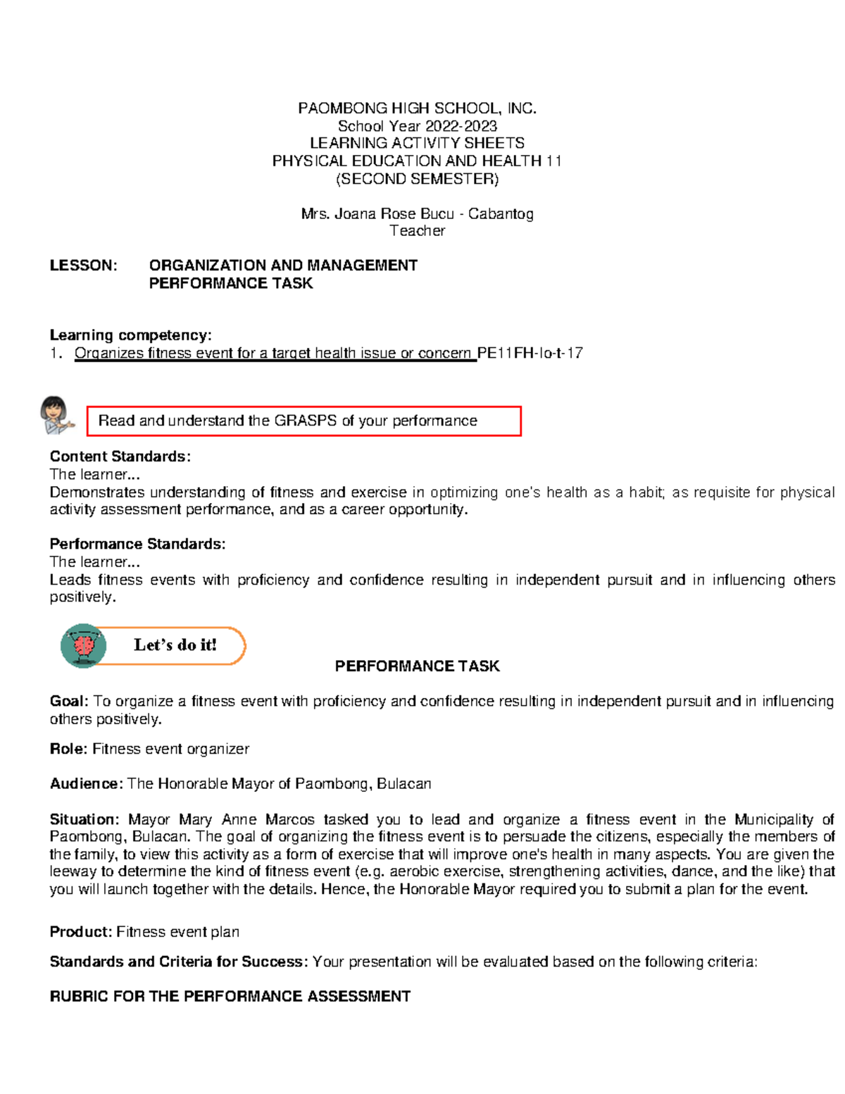 PE11FH-Io-t- Sports Event Proposal: Ball Olympics Competition Plan ...