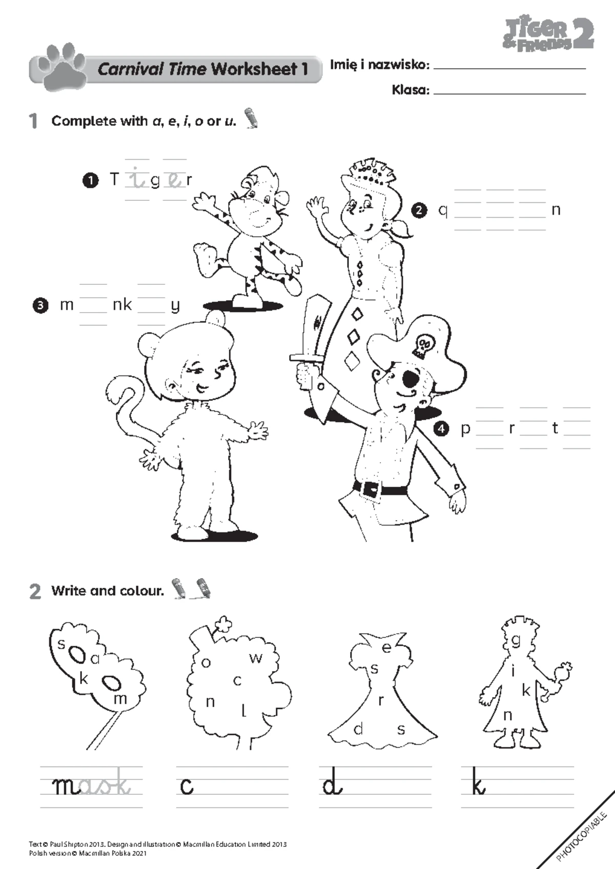 Tiger&Friends 2 TRF KS Unit 5: Success Criteria Overview - Studocu