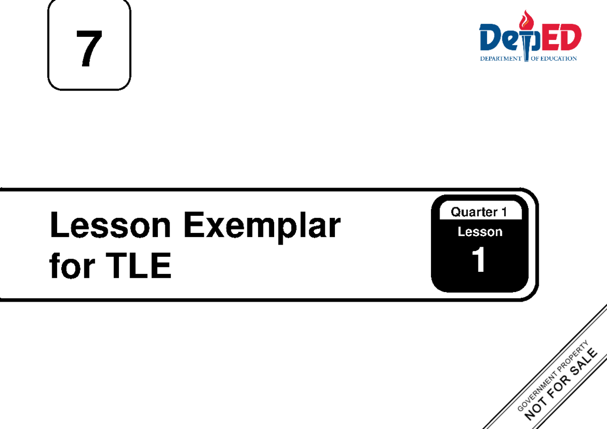 Q1 TLE G7 ICT Lesson Exemplar: Week 1 Overview and Activities - Studocu