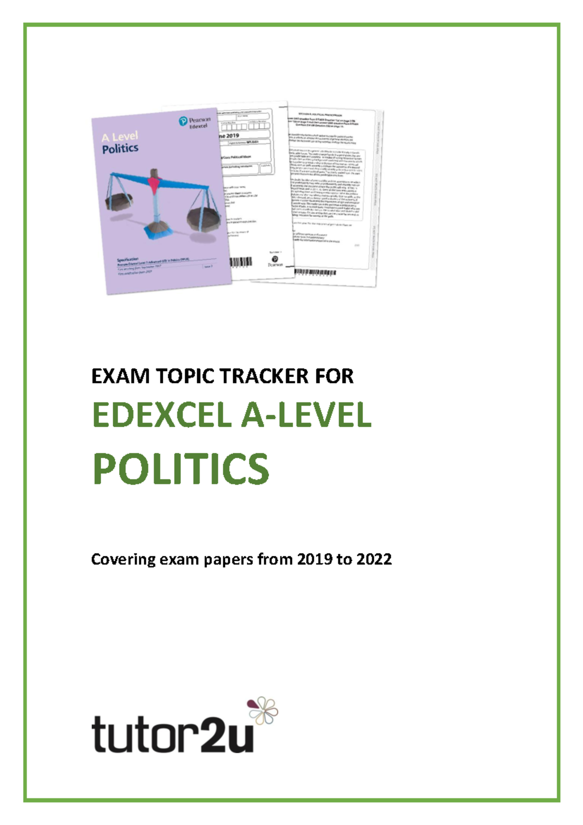 Edexcel A Level Politics Exam Topic Tracker (2019-2022 Overview) - Studocu
