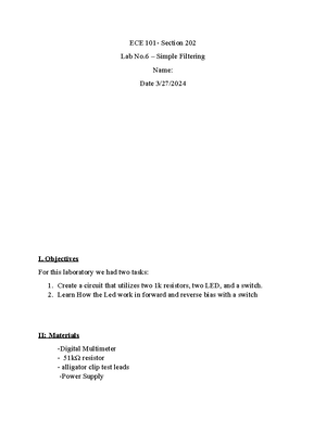[Solved] APA procedure write - Lab For Lecture 001 (ECE 101) - Studocu