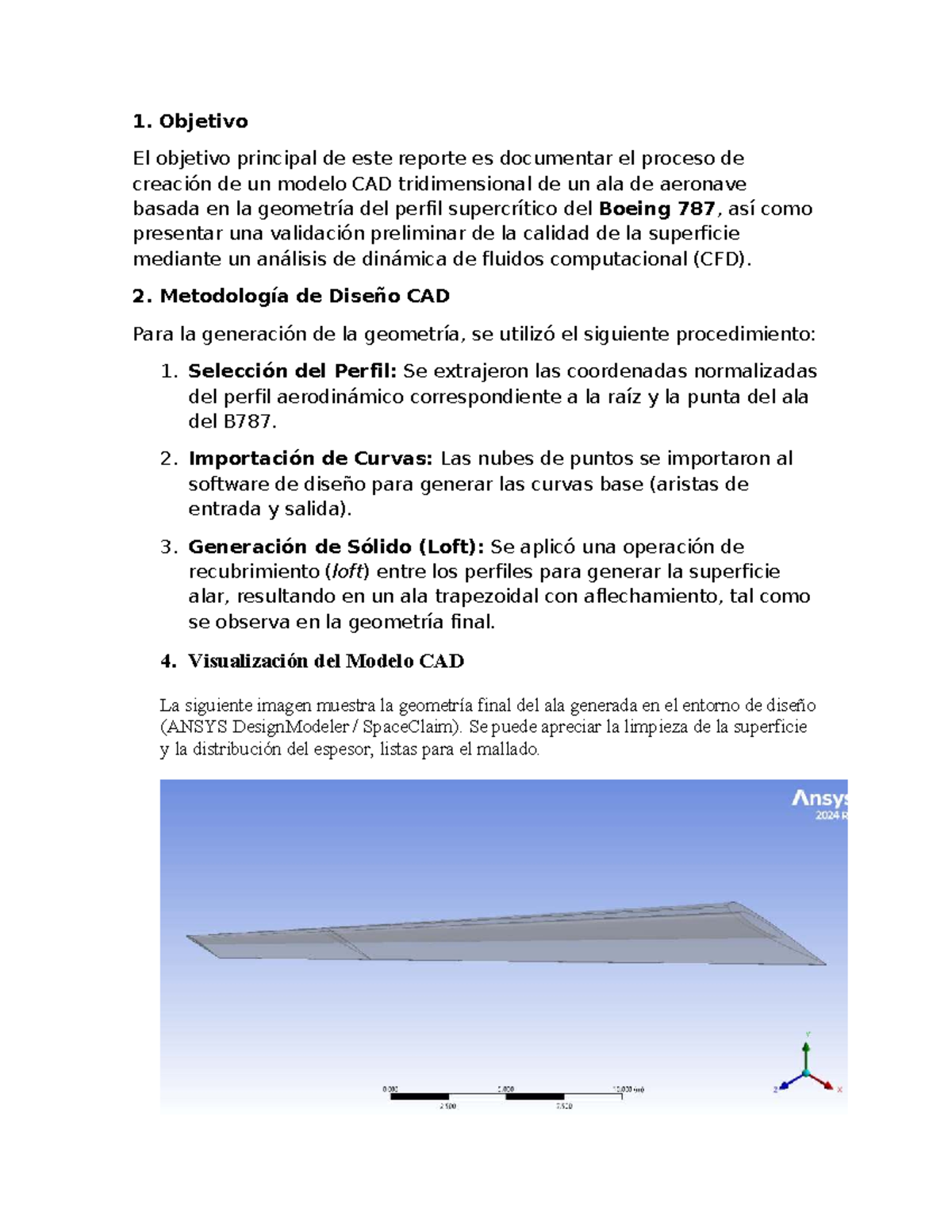 B 787 - Informe sobre Modelado CAD y Validación Aerodinámica - Studocu
