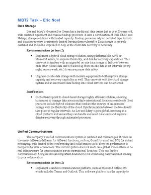 MBT2 Task Assessment - MBT2 Task – Ashley Watson Data Storage The ...