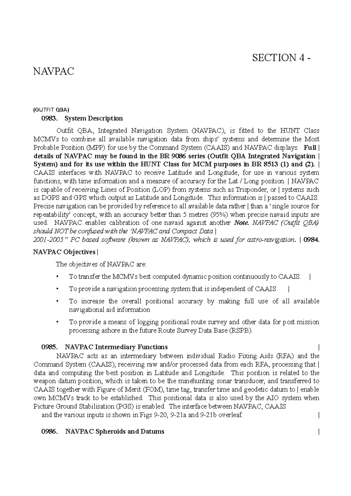 The Admiralty Manual of Navigation (BR 45 Vol 3) Chap 9 Sec 4 NAVPAC ...