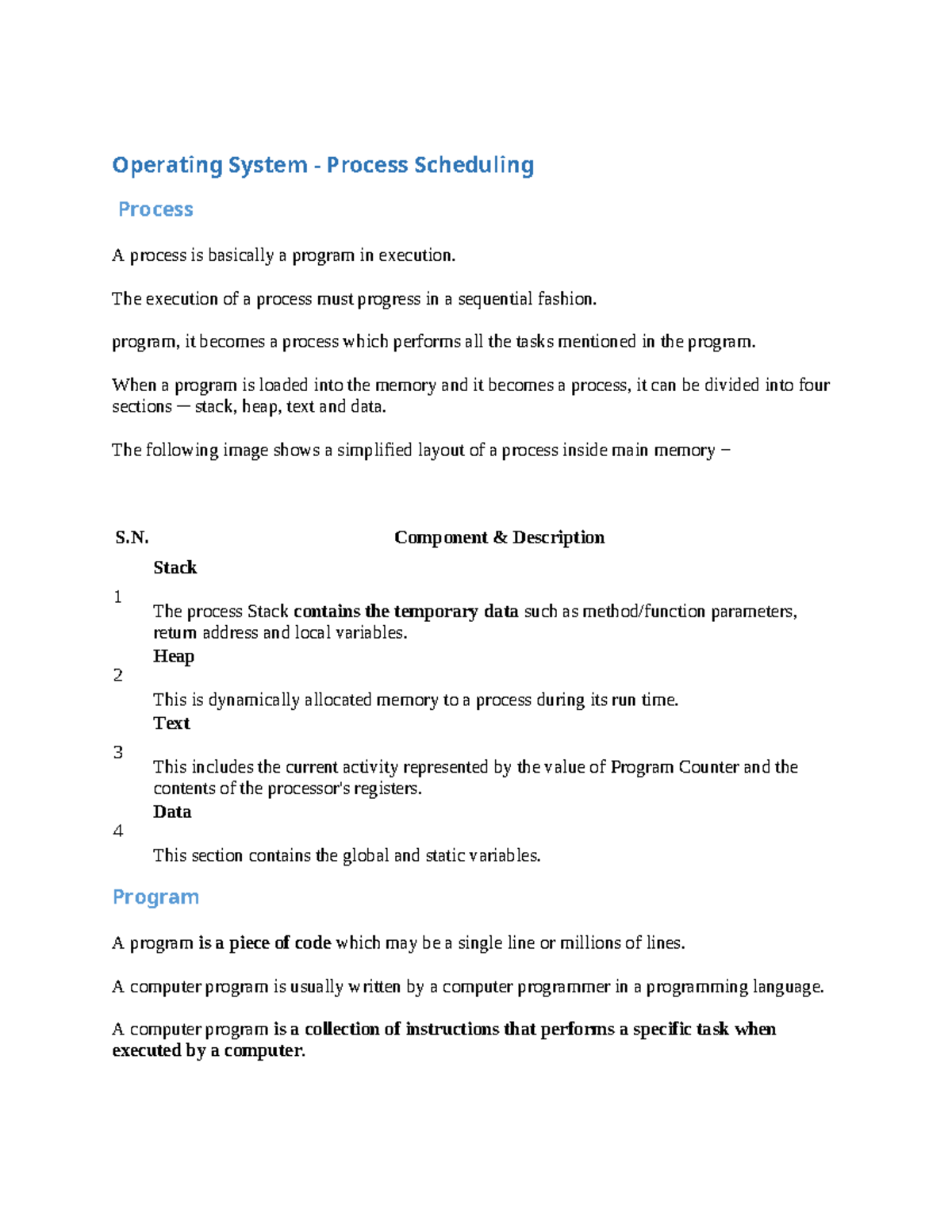 Process scheduling in operating systems: A comprehensive overview - Studocu