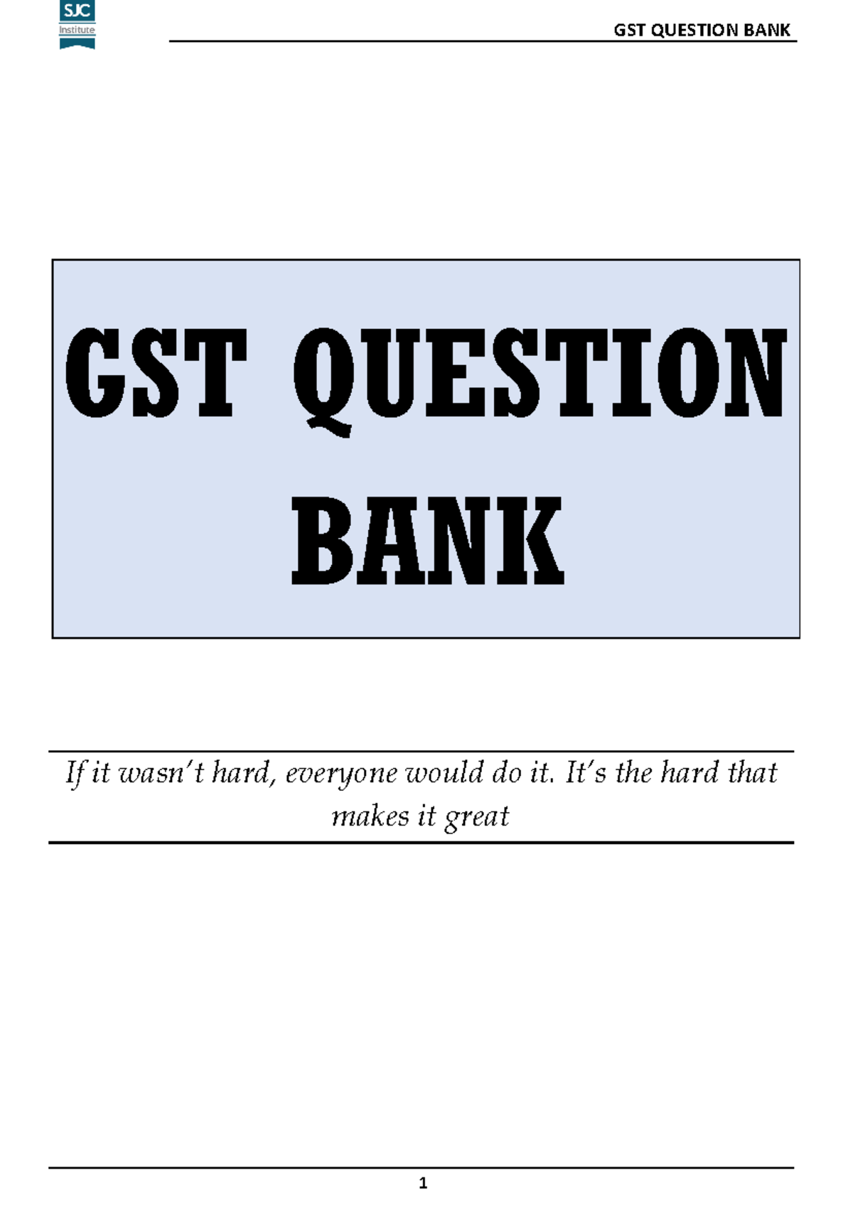 GST Question Bank - May 2021: Comprehensive Solutions and Analysis ...