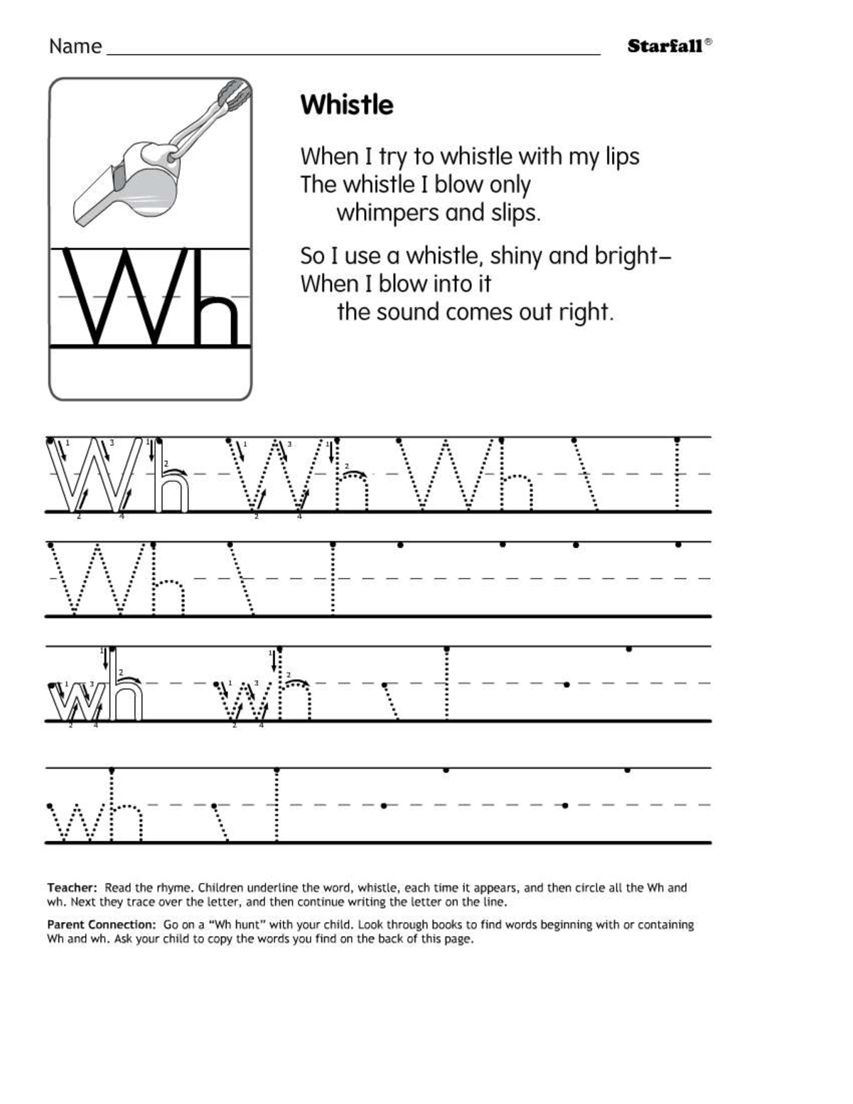 ABC Rhymes: Exploring 'Wh' Sounds with Starfall - Studocu