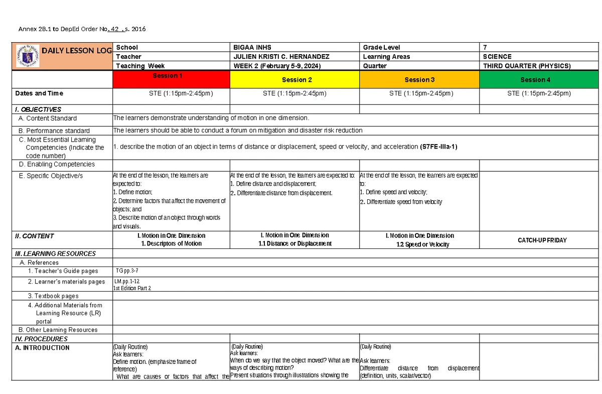 DRRR CG - Disaster Readiness & Risk Reduction Lecture Notes - Studocu