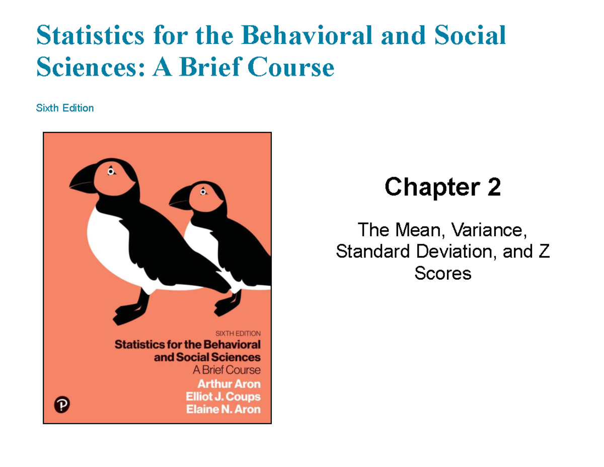 Descriptive Stats in Behavioral & Social Sci: Chapter 2 Insights - Studocu
