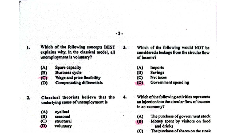 Cape Econ U2 P1 2024 - Practice Questions on Economic Concepts - Studocu