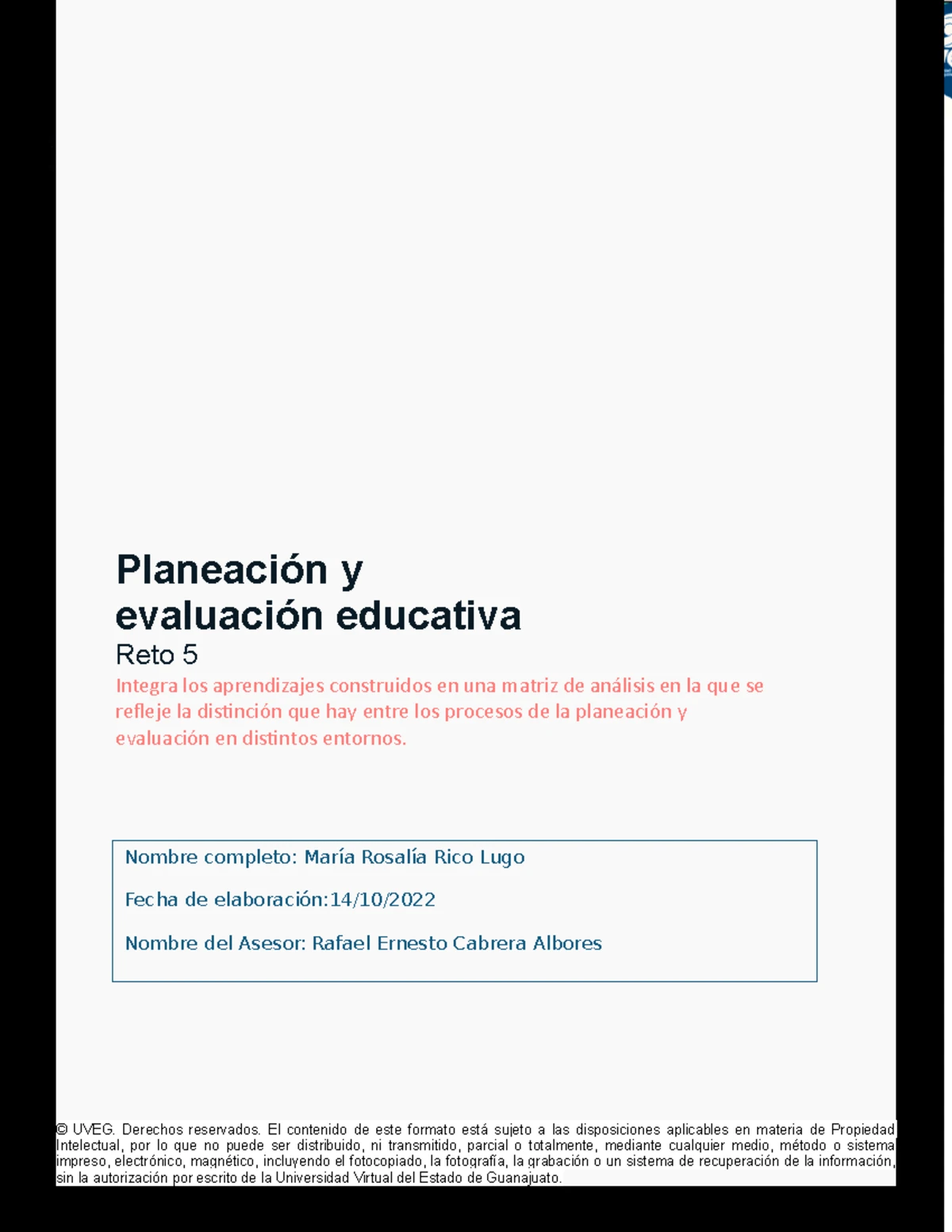 Informe De Resultados De Programa De Mejora Continua Informe Final